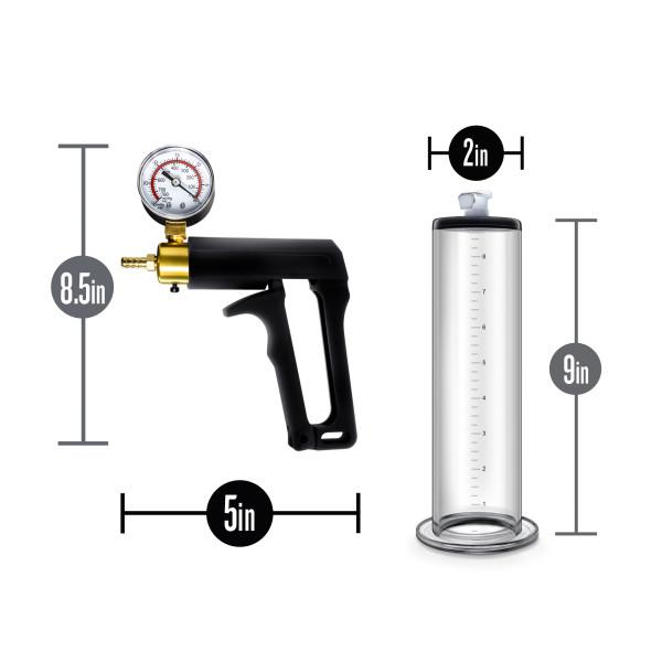 Performance Vx7 Vacuum Penis Pump W Brass Trigger And Pressure Gauge